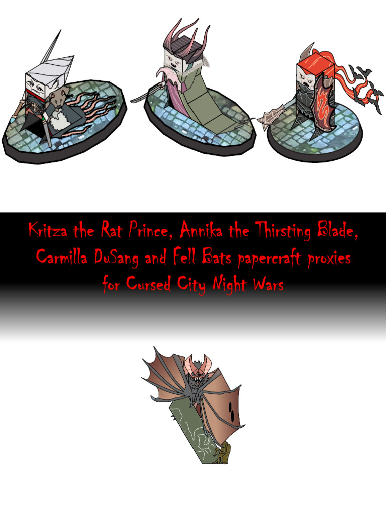 Warhammer Quest Cursed City Nightwars Expansion Papercraft Minis | PDF