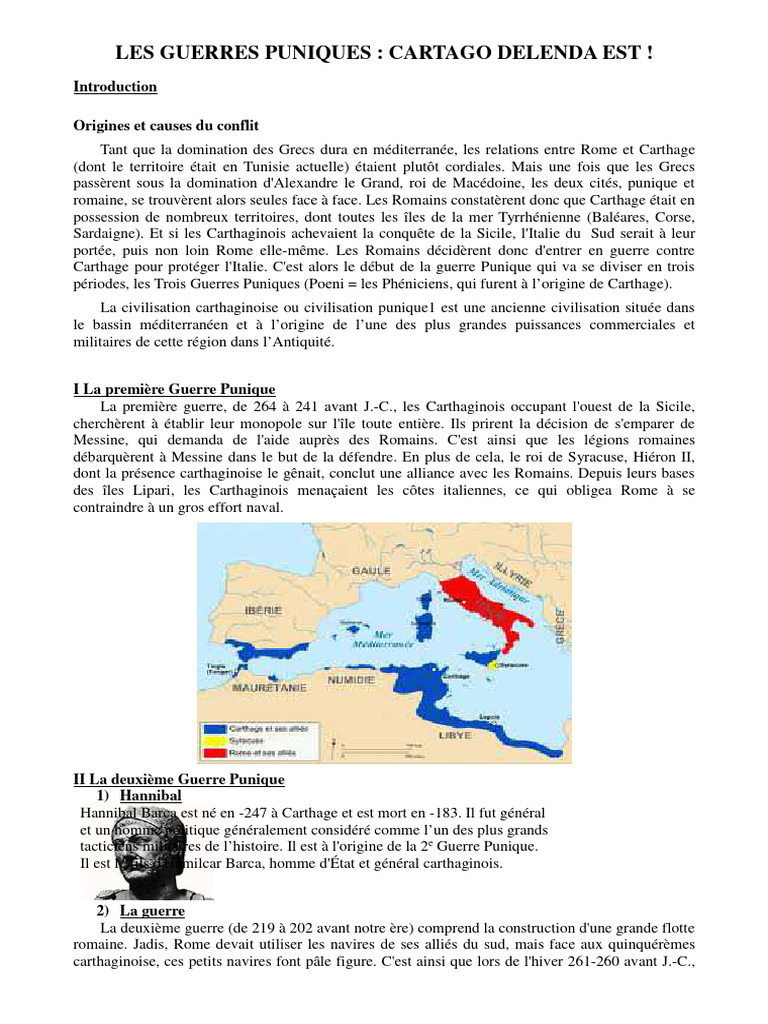 Guerres puniques : Histoire de Carthage | PDF | Guerres puniques ...