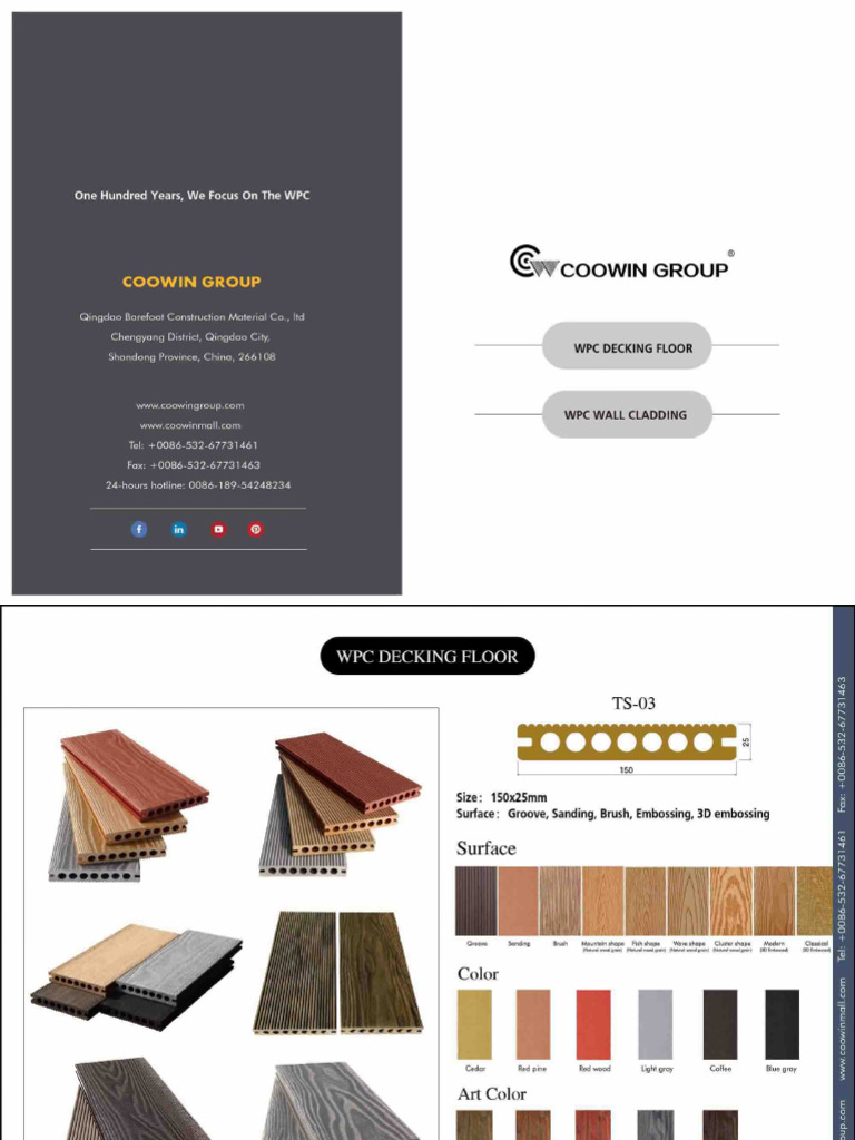 COOWIN WPC Decking and Wall Panel Catalog | PDF
