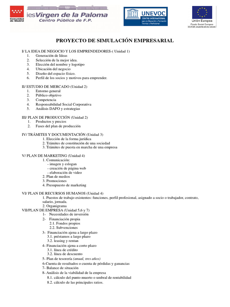 Proyecto de Simulación Empresarial 22-23 | PDF