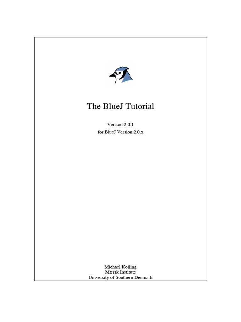 The Bluej Tutorial: For Bluej Version 2.0.X | PDF | Class (Computer ...