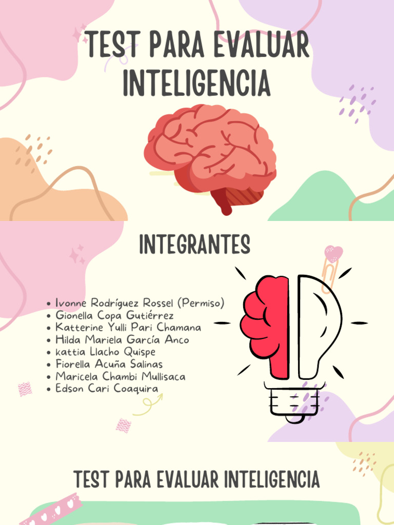 Test para Evaluar Inteligencia | PDF | Inteligencia | Cociente de ...