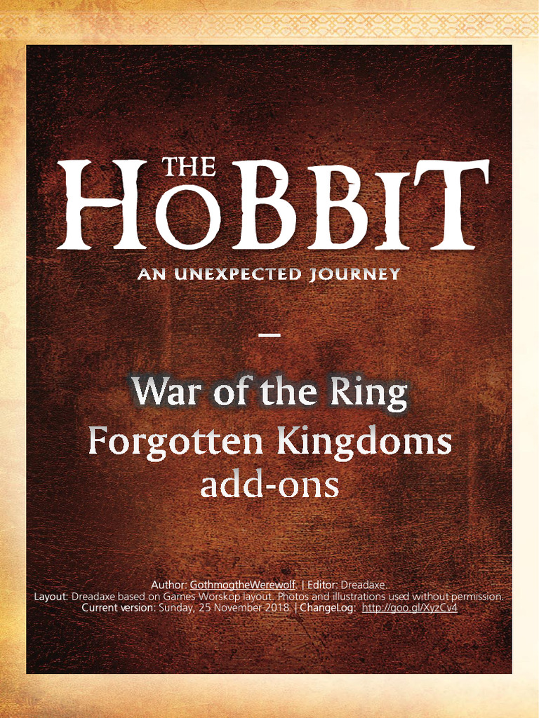 War of The Ring - Add-On - The Hobbit, An Unexpected Journey | PDF ...