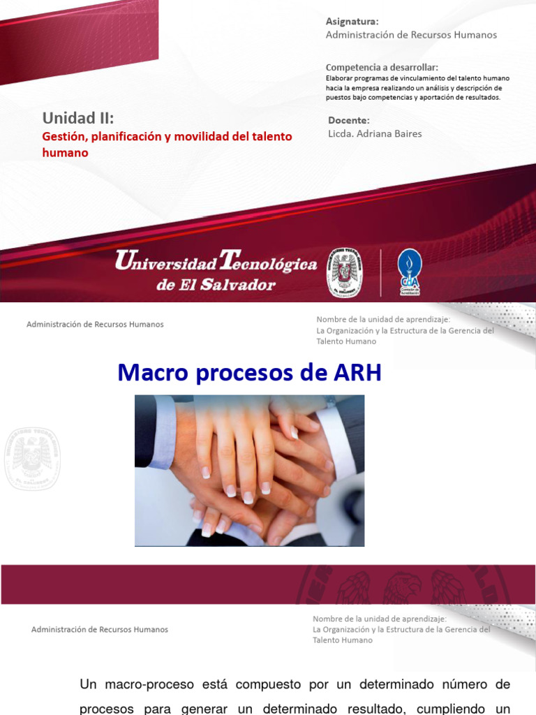 Macroprocesos ARH | PDF | Gestión de recursos humanos | Economias