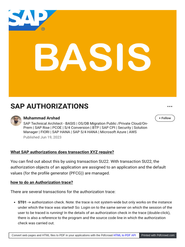 WWW Linkedin Com Pulse Sap Authorizations Muhammad Arshad | PDF | Html ... WWW Linkedin Com Pulse Sap Authorizations Muhammad Arshad | PDF | Html ...