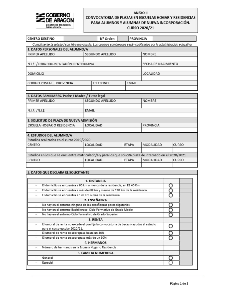 Plantilla Formulario | PDF