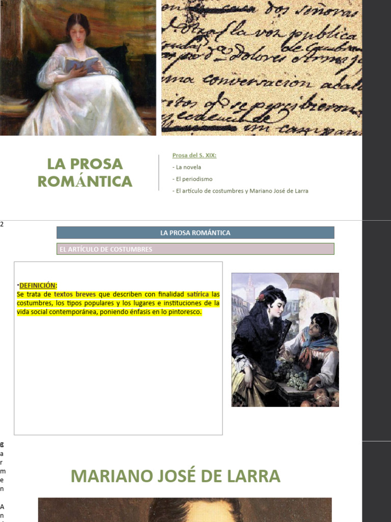 La Prosa Del Romanticismo | PDF | Romanticismo