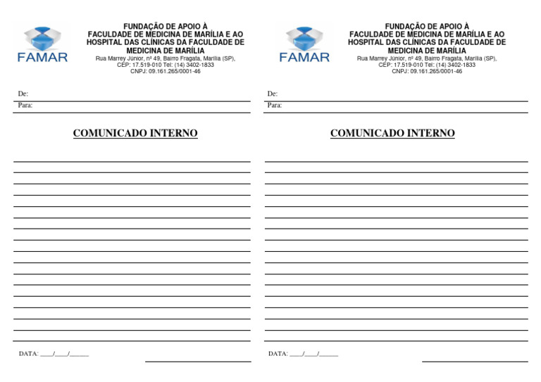 Modelo Comunicado Interno | PDF
