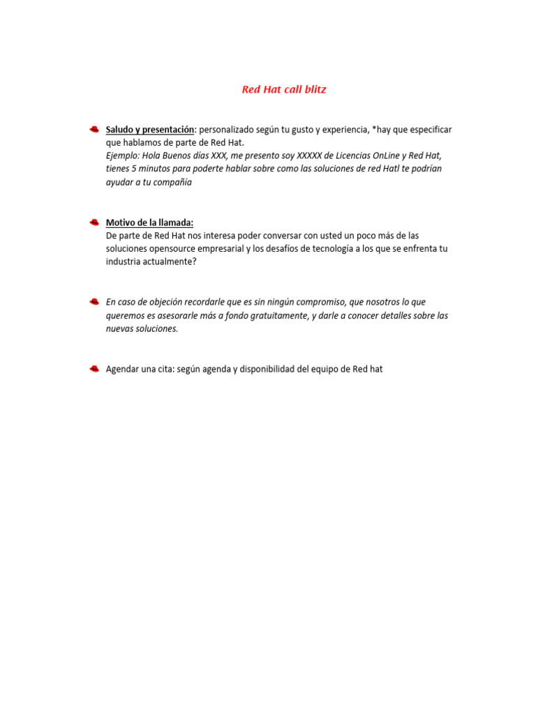 Red Hat Call Blitz | PDF