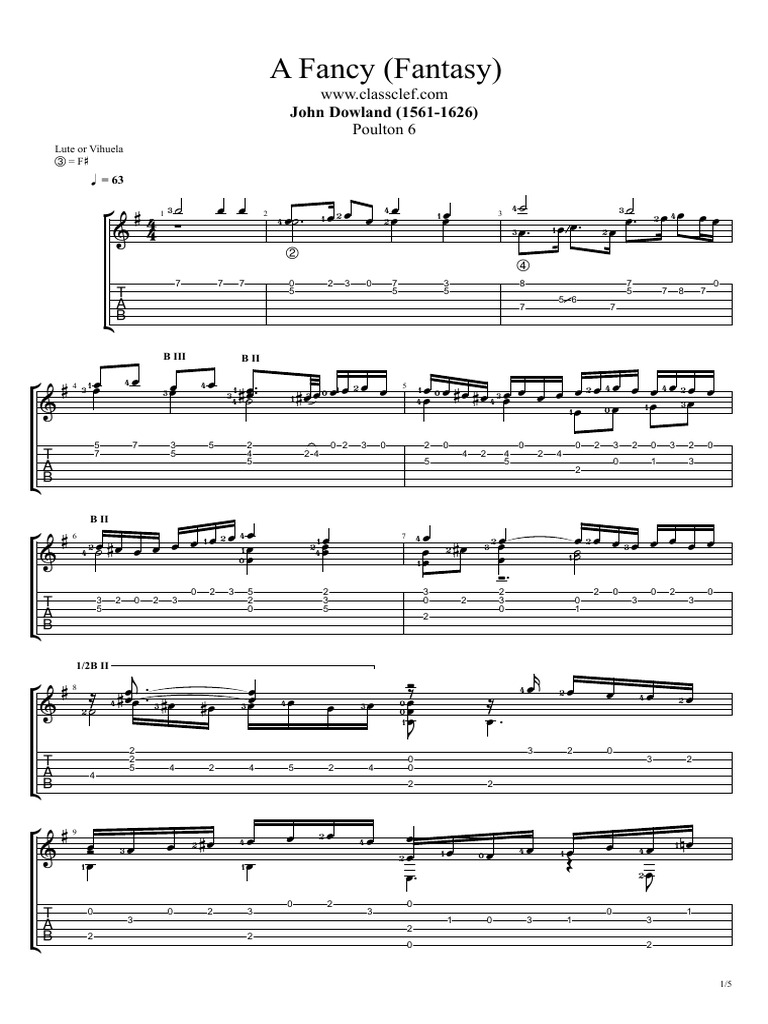 Dowland Fancy | PDF | Musical Instruments | String Instruments