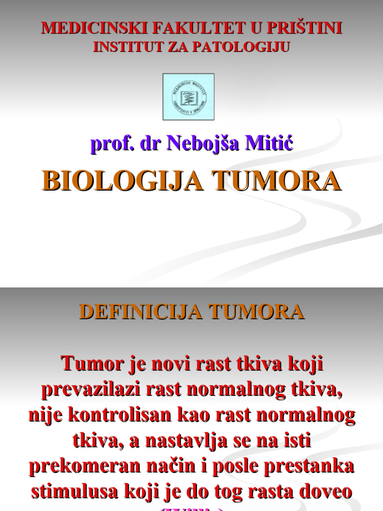 Biologija Tumora | PDF