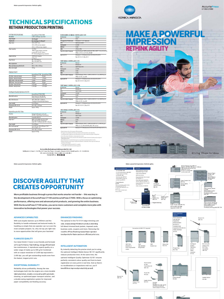 AccurioPress 7100 7090 Brochure | PDF | Printer (Computing) | Automation