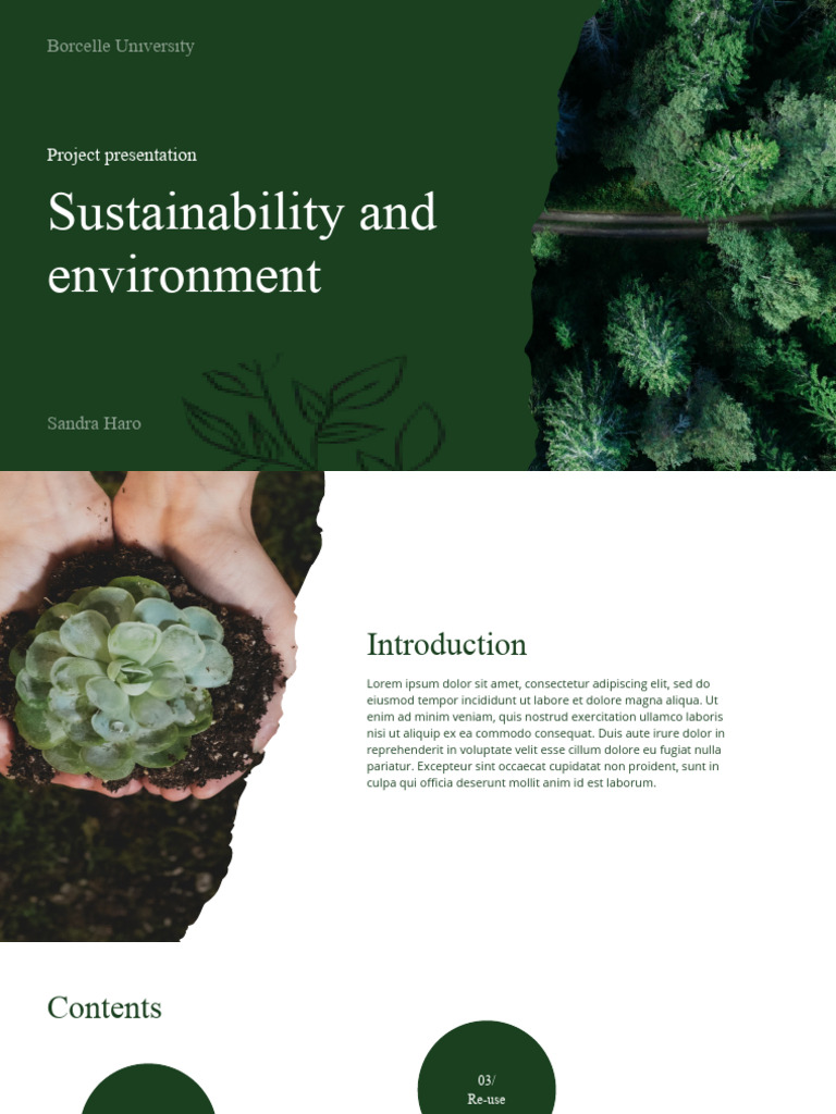 Green and White Sustainability Modern Presentation | PDF