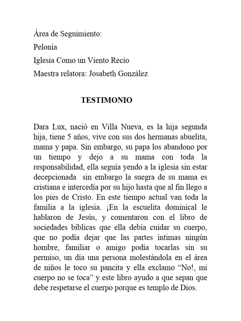 Área de Seguimiento Libro Josabeth | PDF