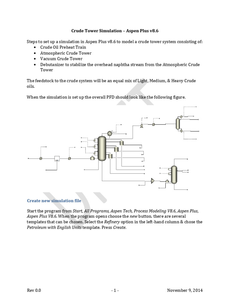 Crude Tower Simulation (Aspen Plus V8.6) | PDF | Distillation ...