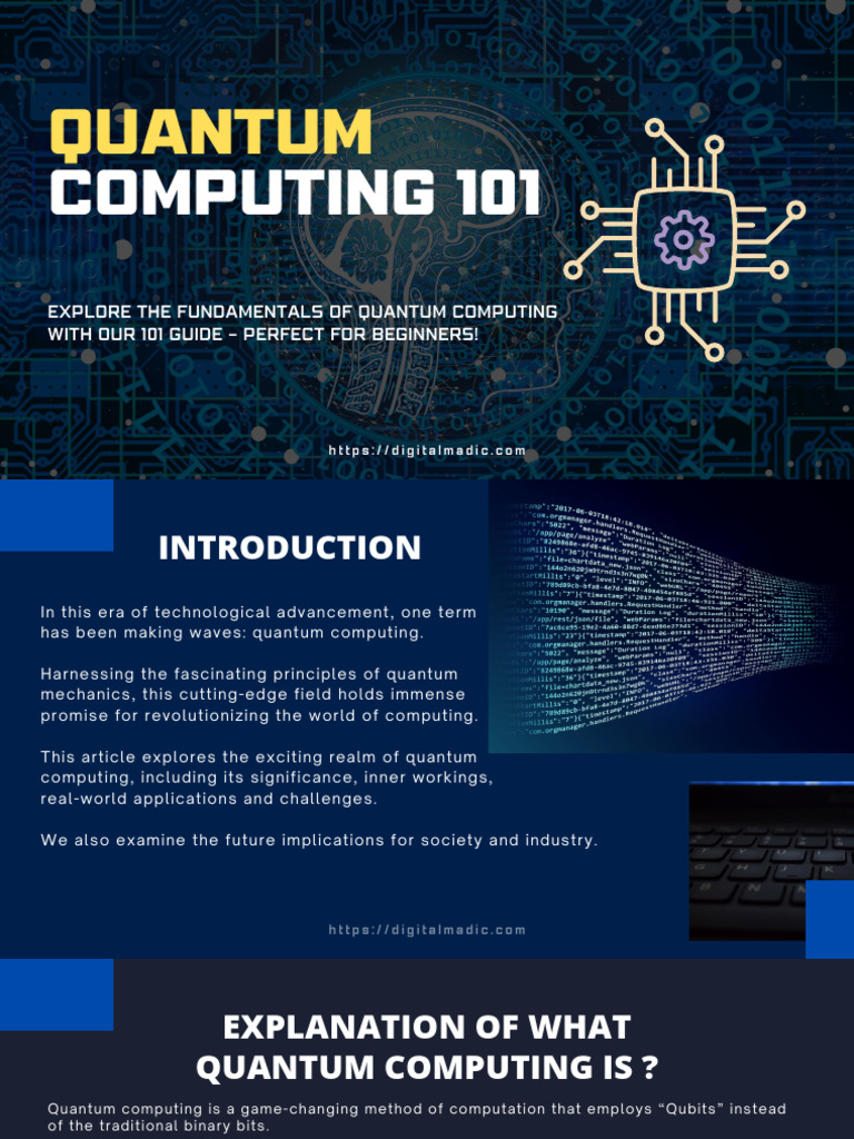 Quantum Computing 101. Understanding The Basics 2023 | PDF | Quantum Computing | Computing