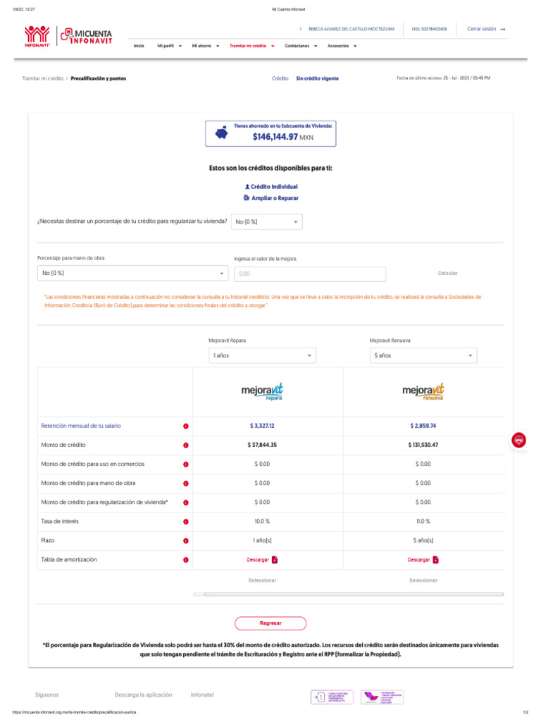 Mi Cuenta Infonavit | PDF | Crédito | Finanzas y dinero