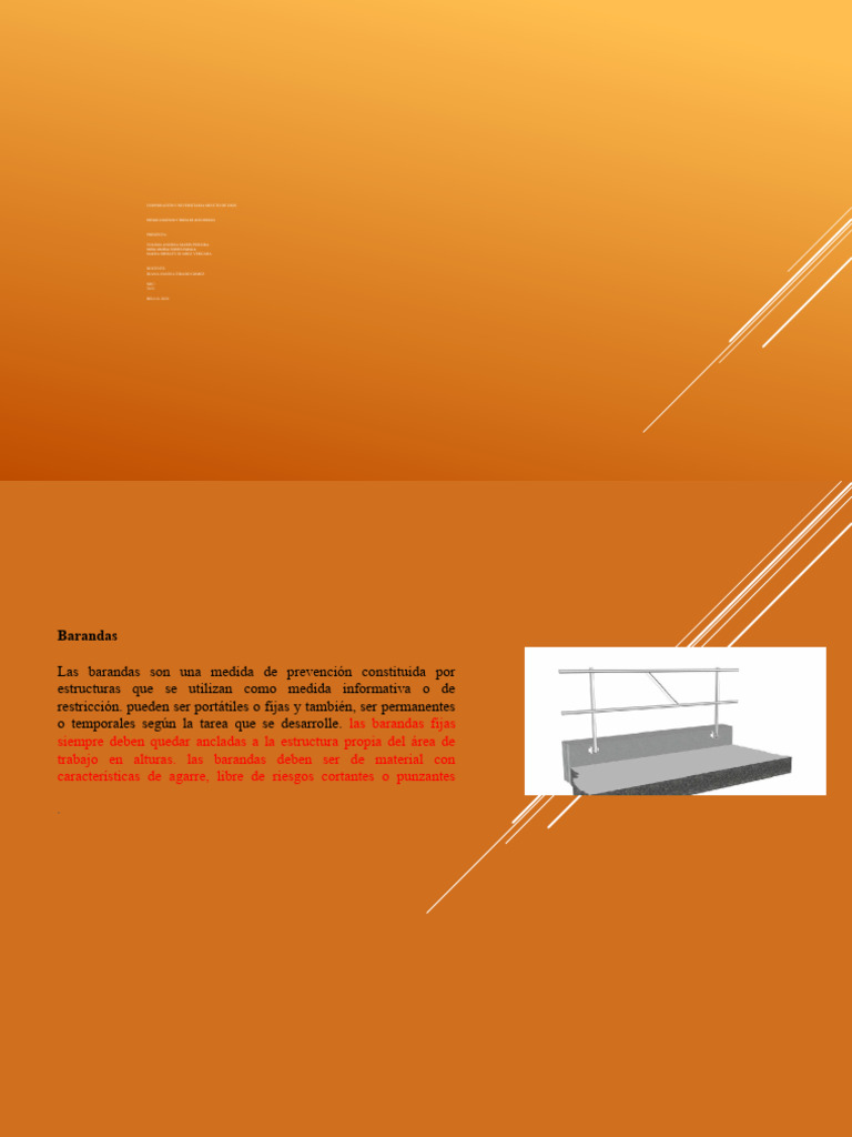 Altura y Medidas de Barandas de Seguridad | PDF