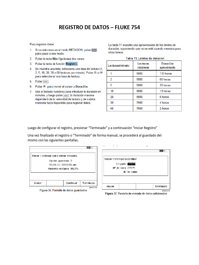 Registro de Datos - 754 | PDF