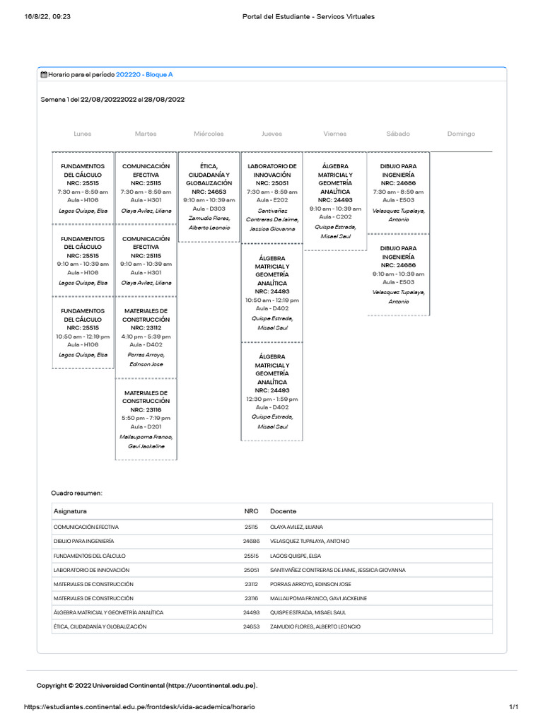 Horario Jhojan | PDF