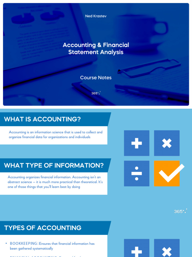 Accounting Financial Statement Analysis Course Notes | PDF | Debits And ...