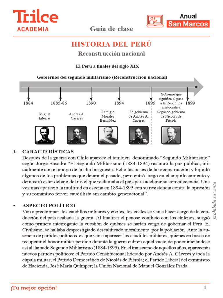 Reconstrucción Nacional - Segundo Militarismo | PDF | América del Sur ...