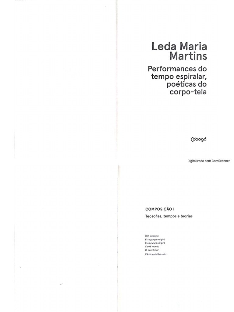 Teosofia, Tempos e Teorias - Leda Maria Martins | PDF