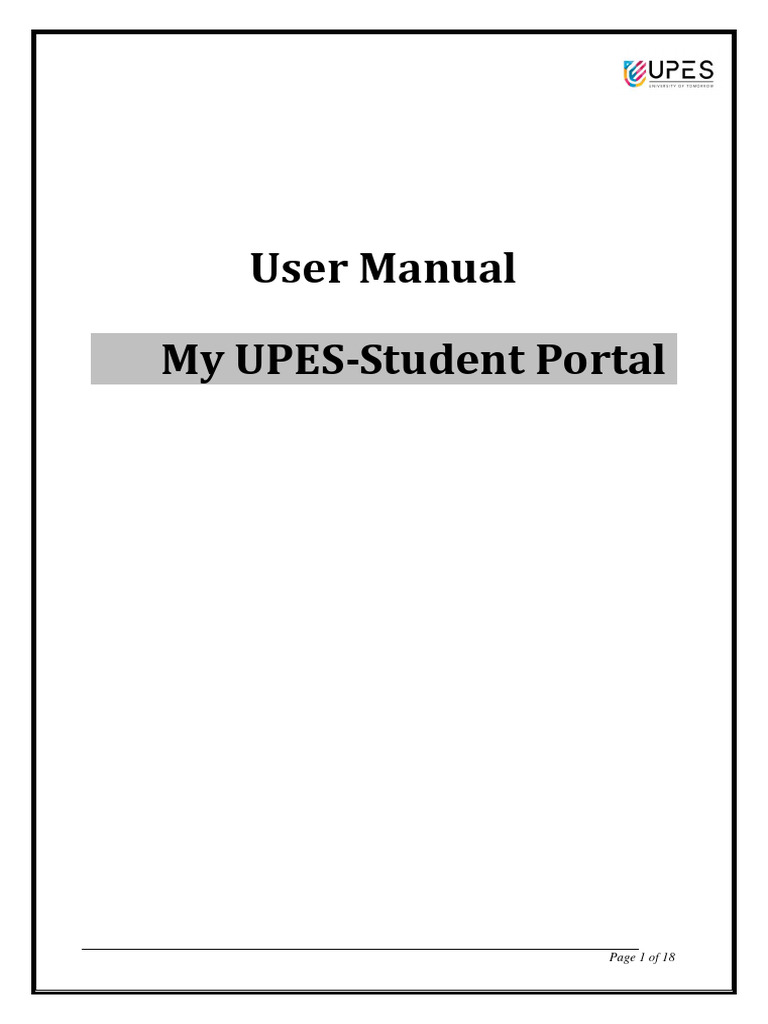 User Manual-My UPES-Students Portal (ORANGE) | PDF | Password | System Software