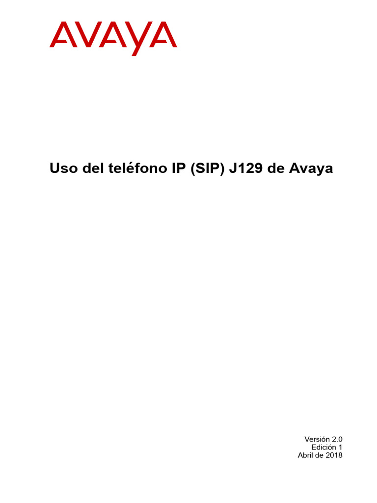Manual de Usuario Telefonos Avaya J129 | PDF | Software | Red mundial