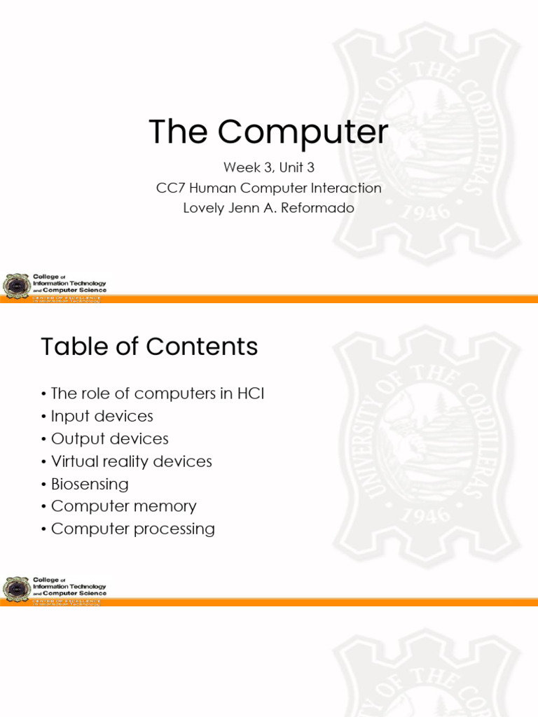 The Computer | PDF | Computer Data Storage | Virtual Reality