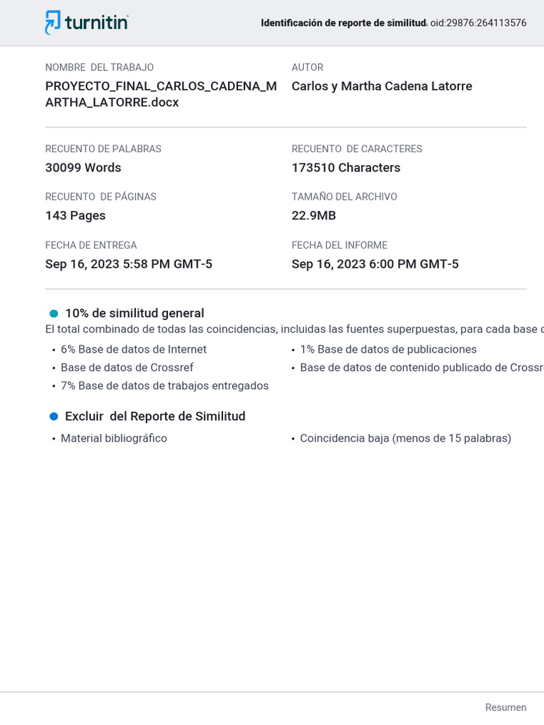 Proyecto Final Carlos Cadena Martha Latorre | PDF | Aprendizaje | Programa para la Evaluación ...