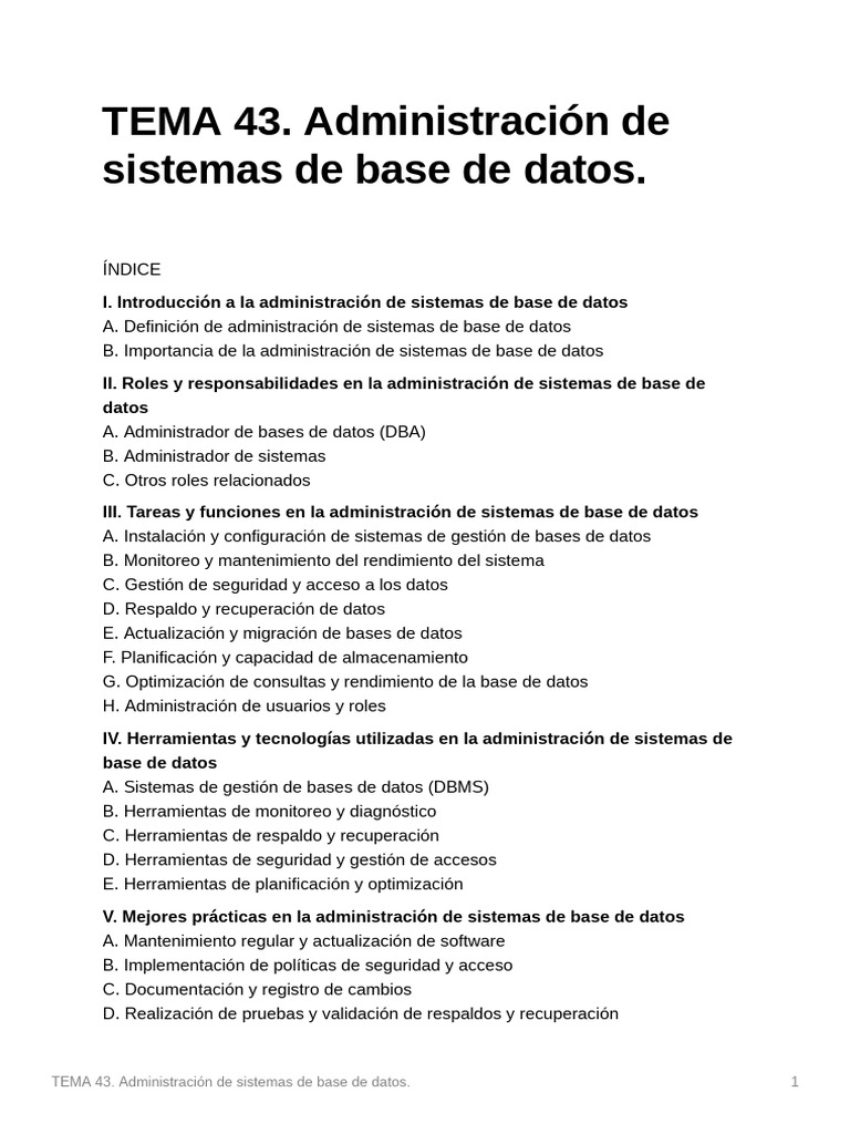 Tema 43 | PDF | Bases de datos | Mi sql
