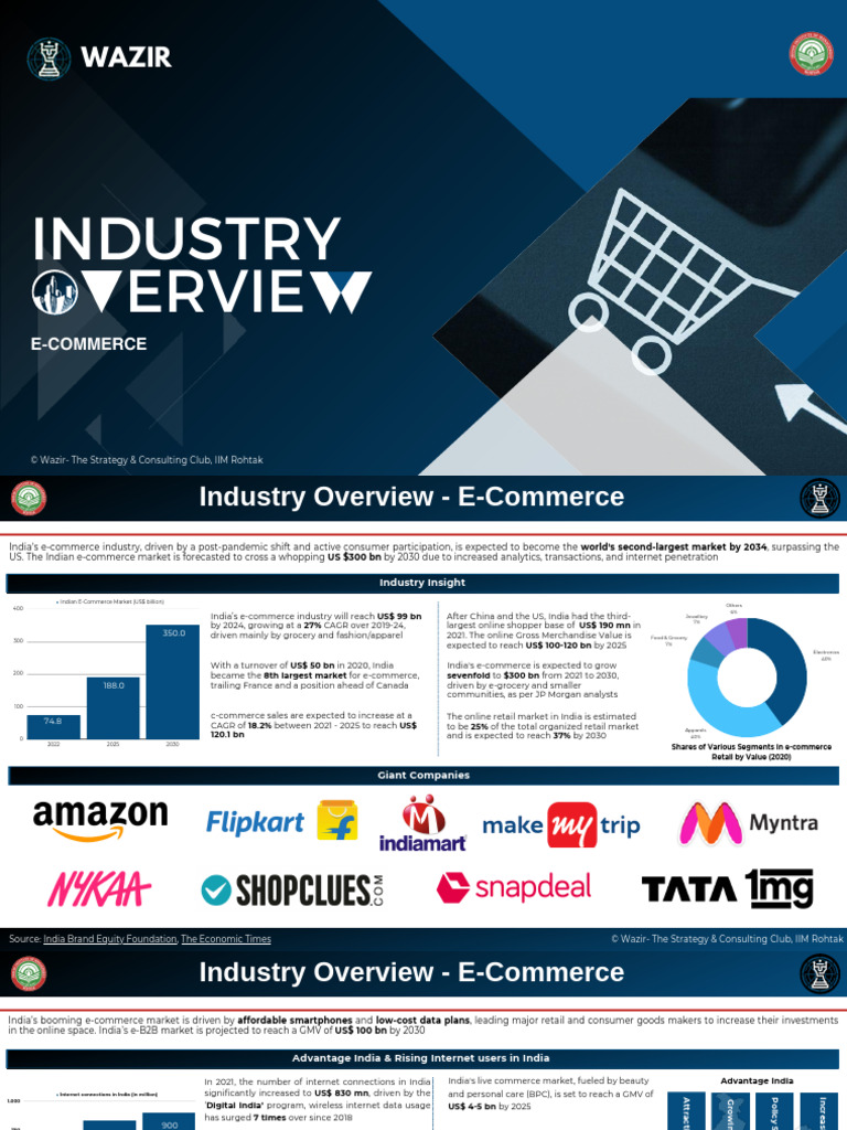 Industry Overview - E Commerce | PDF | E Commerce | Online Shopping