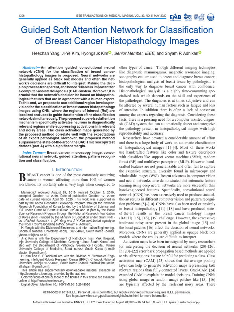 Guided Soft Attention Network For Classification of Breast Cancer ...