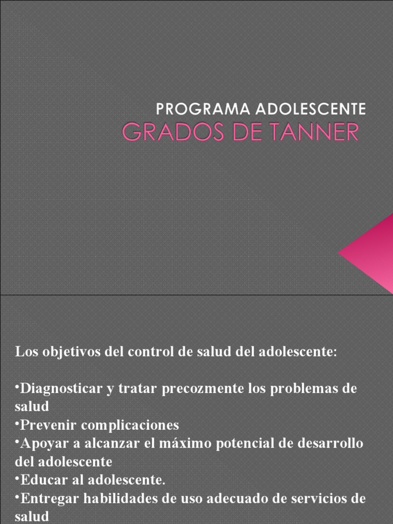 Desarrollo Puberal Según Escala De Tanner Pdf Pubertad Adolescencia