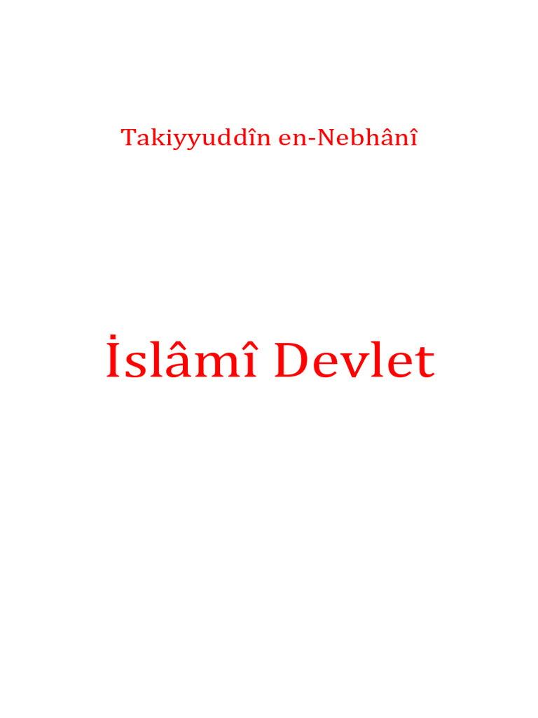 İslâmî Devlet | PDF
