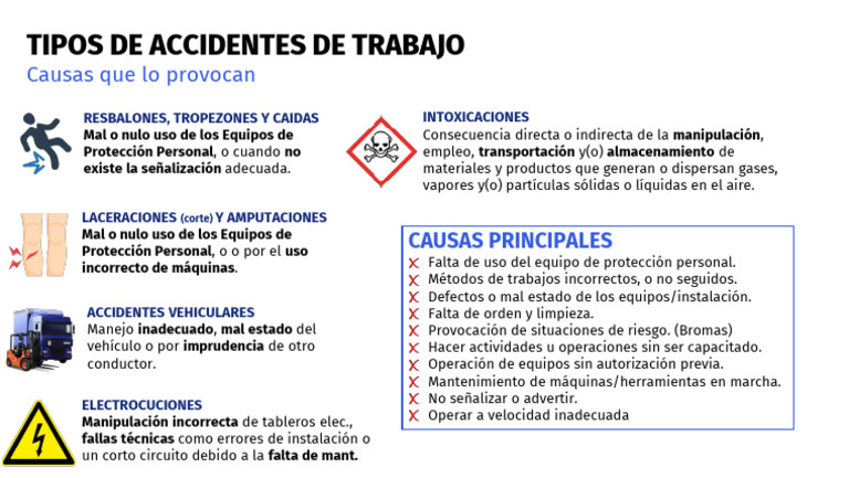 Tipos de Accidentes de Trabajo | PDF