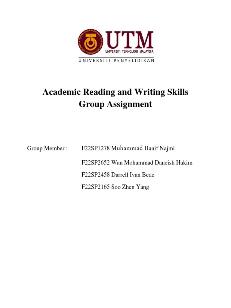 UTM Assigment Cover | PDF
