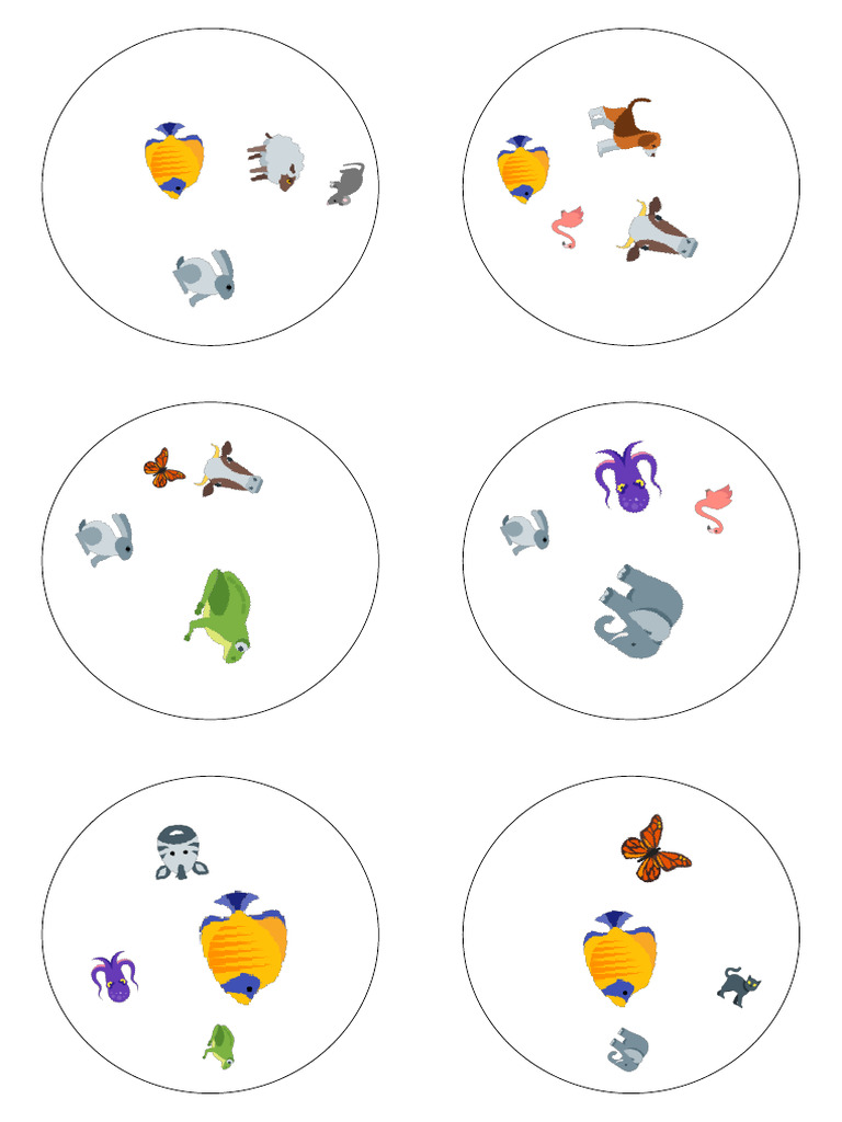 Dobble Game With Animals | PDF