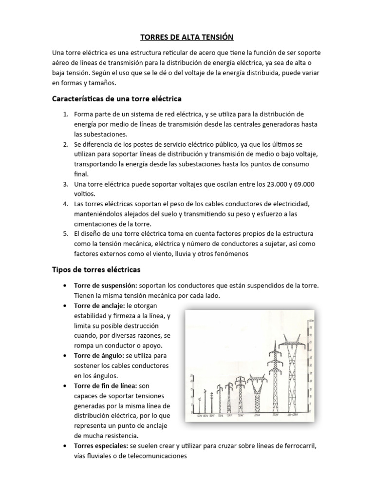 Torres de Alta Tensión | PDF