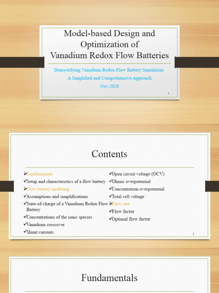 Model-Based Design and Optimization of Vanadium Redox Flow Battery | PDF | Electrode | Anode