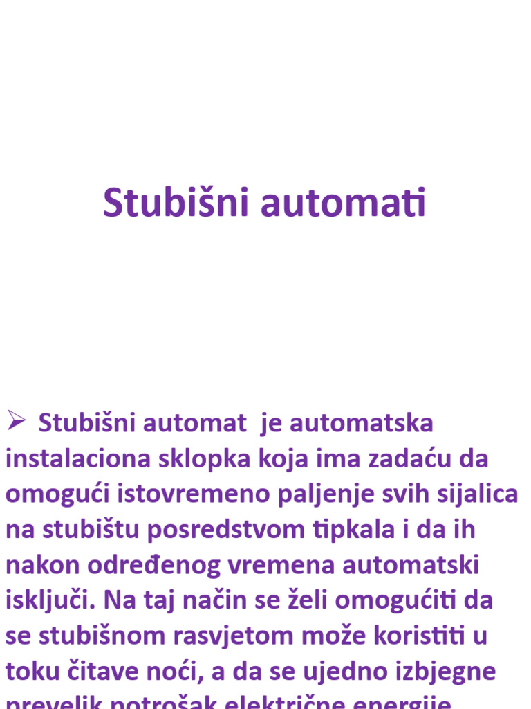 Stubisni Automati | PDF