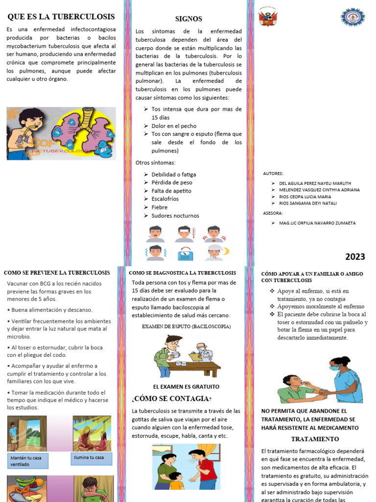 Triptico TBC | PDF | Tuberculosis | Cuidado de la salud