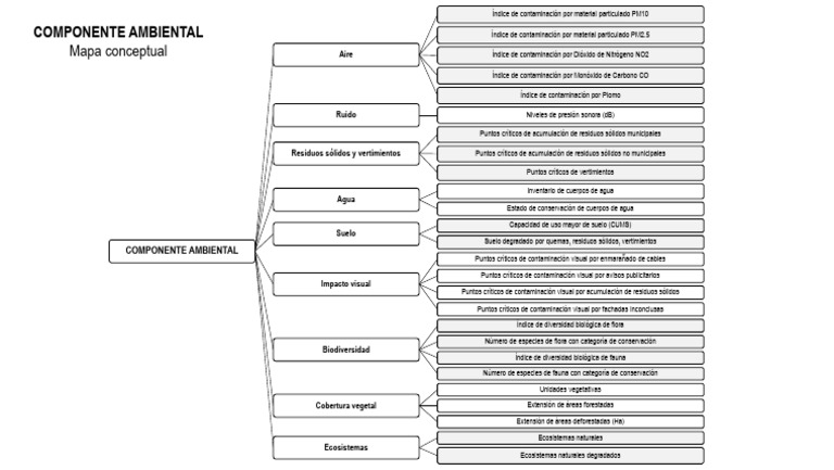 Mapa Conceptual Componente Ambiental | PDF | Contaminación | Entorno ...