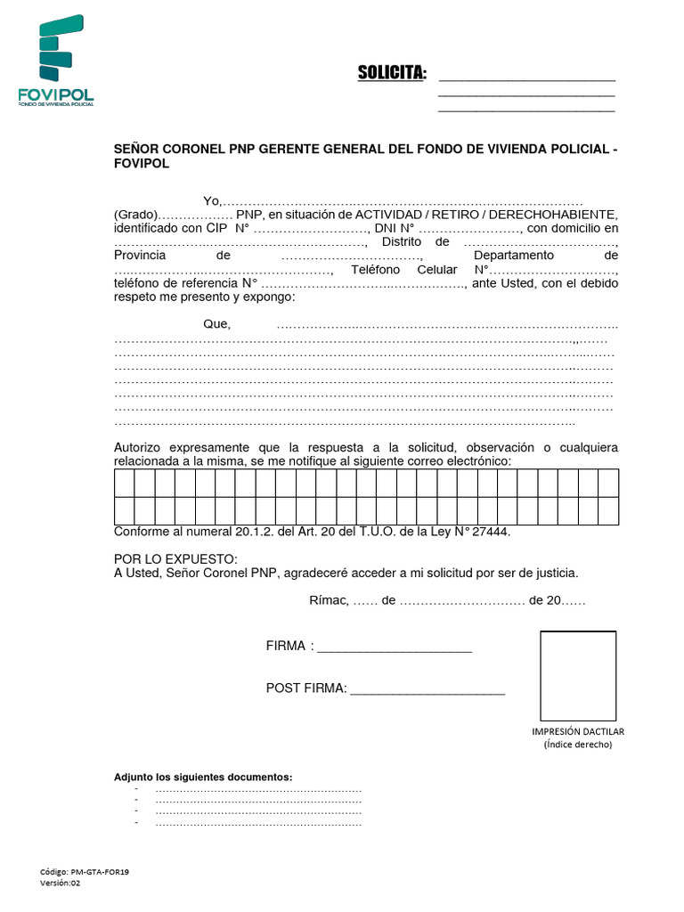 Formato Solicitud Simple | PDF