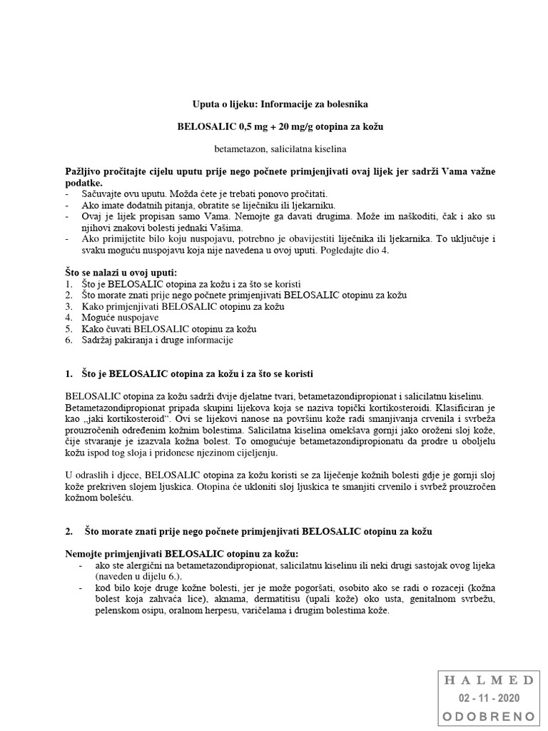 Belosalic Otopina Za Kozu PIL | PDF