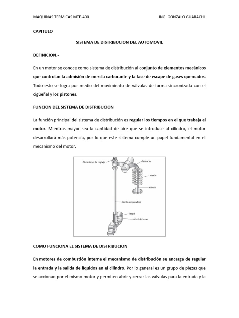 Avance 6 Sistema de Distribucion Mqt-400 | PDF | Máquinas rotativas ...