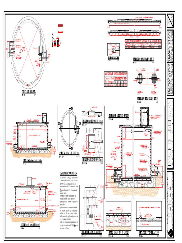 Plano Tanque Sanaa | PDF