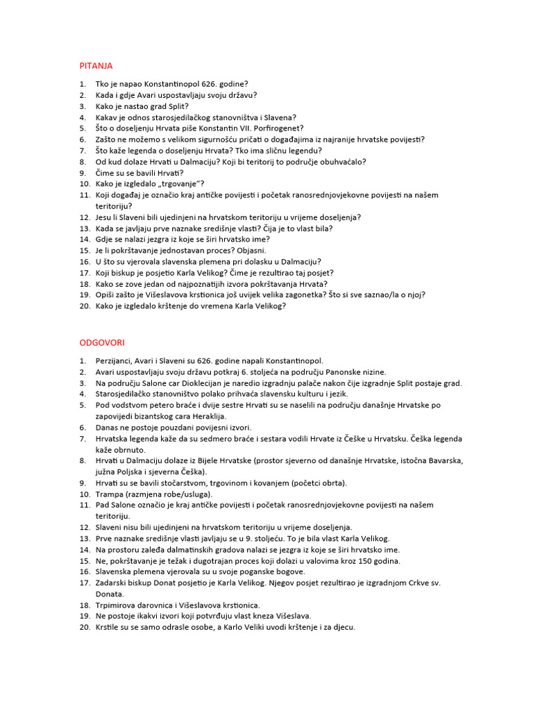 Dolazak Hrvata - Matej Volarević | PDF