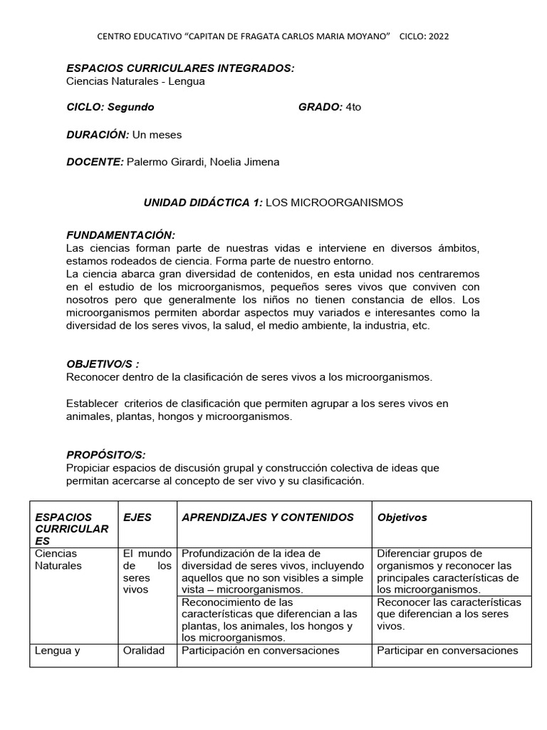 Unidad N 1 - Ciencias Naturales | PDF | Sumario abstracto) | Evaluación